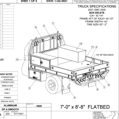 Flatbed | 9061-866 – Highway Products Inc.