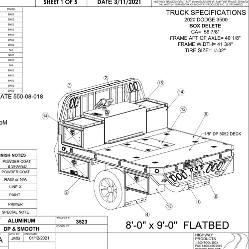 Flatbed | 9061-867 – Highway Products Inc.