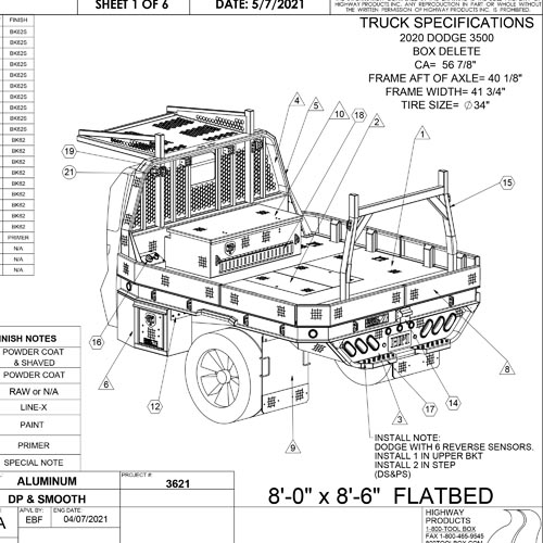 Flatbed | 9061-885 – Highway Products Inc.