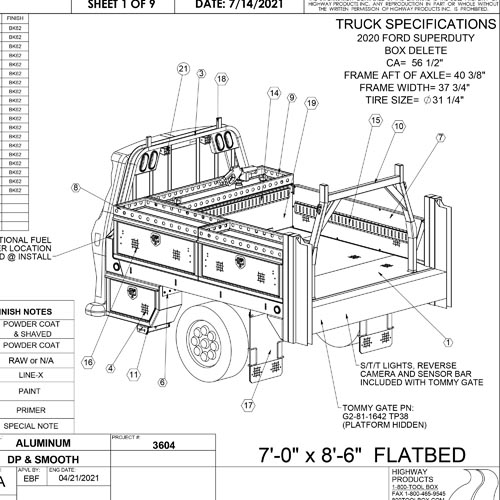 Flatbed | 9061-888 – Highway Products Inc.