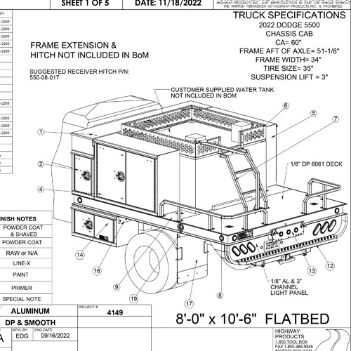 Flatbed | 9061-988 – Highway Products Inc.