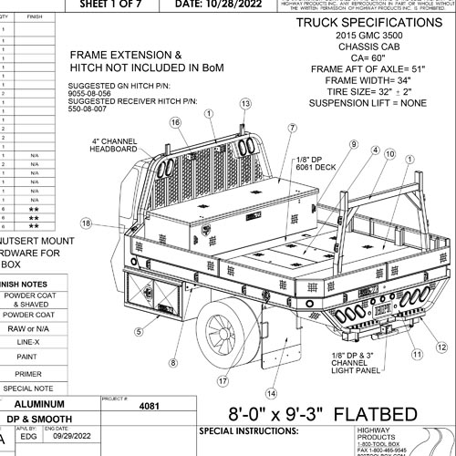 Flatbed | 9061-989 – Highway Products Inc.