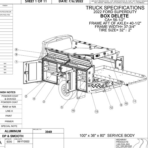Highway Products Gallery of Plans: Service Bodies and Flatbeds - NEW ...
